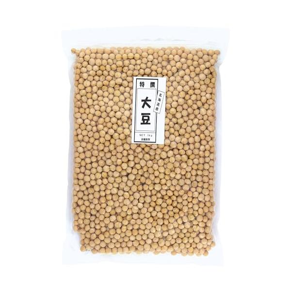 大粒・粒揃いのとよまさり 北海道産のとよまさりは、良い大豆の条件である「粒揃い」と粒の大きさが魅力。大豆の中でも特に糖分が高く、甘みとコクがあるのも特徴です。 保存に便利なチャック付き たっぷり大容量の1kgタイプ。便利なチャック付き袋なの...