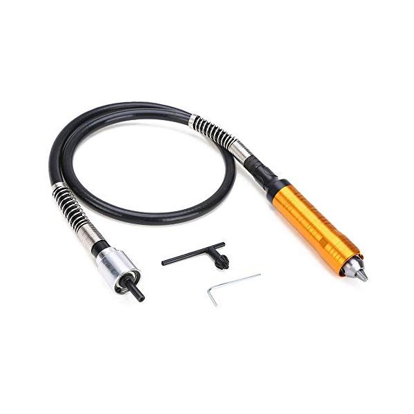 商品：6.5mmフレキシブルシャフト 全長：890mm 軸径：0.3mm-6.5mm チャック能力：1.0*6.5mm材質：金属 * ゴム 、ゴムデザイン、軽量、長時間作業に適しています。 快適なハンドル、振動を低減し、制御が簡単です、より...