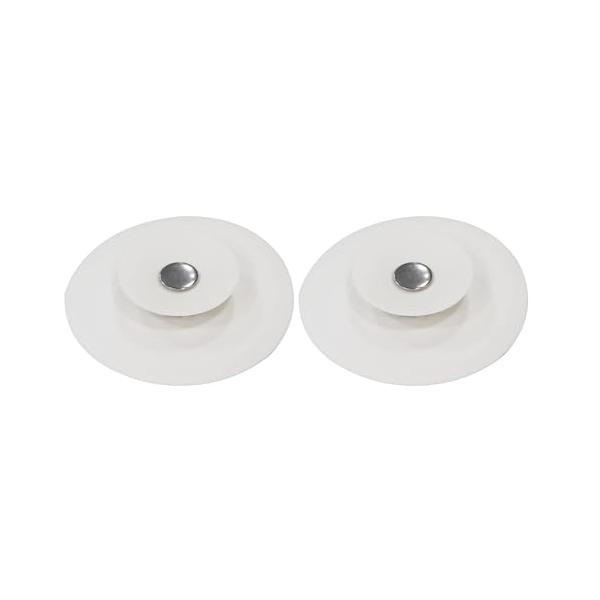 排水口サイズ 37*55mm程度の排水口サイズ用です。中心の金属部を押し下げると排水モード、中心のゴム全体を下へ下げれば一時的な止水になり水溜めができます。※止水は完全に水を遮断するものではございません。洗顔・洗い物時の一時的なご利用に適し...