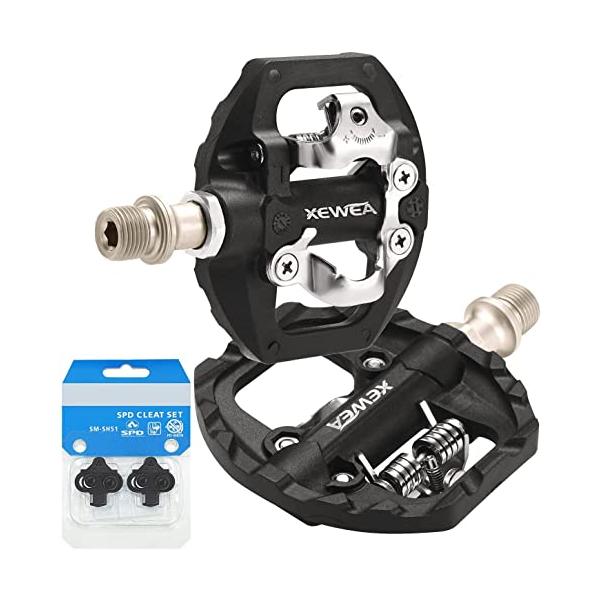 デュアル機能：TacoBeyペダルは両面自転車ペダルで、片側には通常の靴で使用するための従来のプラットフォームがあり、もう一方はSPDサイクリングシューズで使用するためのSPDステップインデザインです。SPDクリートが含まれています優れた品...