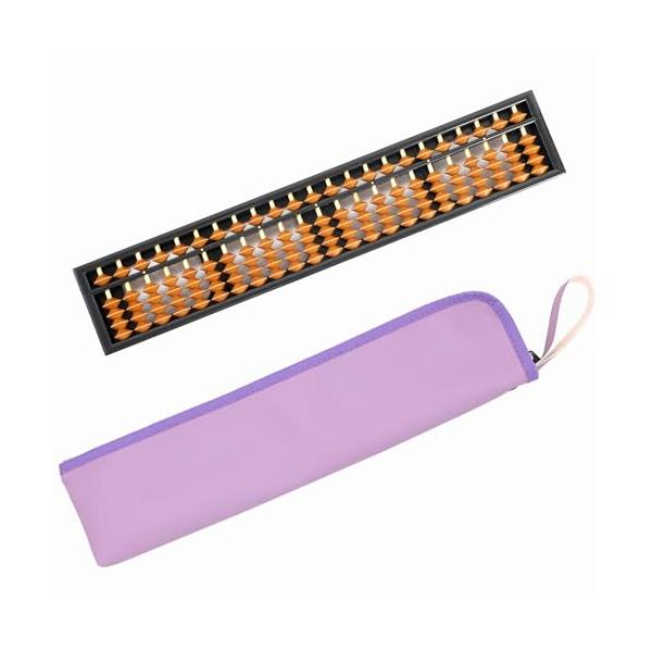 ケース付き スタンダードな23桁のそろばんです。オリジナルそろばんケース付きで、持ち運びや保管に便利  シンプルな飽きのこないデザインです。ループ付きなのでケースを引っ掛けておくこともできます。ケース内部はウール地で、ホコリやキズから守りま...