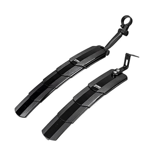 商品内容 ：フェンダー前後セット、日本語説明書、工具 サイズ ：フロントフェンダー：長さ6.5-11.5cm, 幅5.1cm / リアフェンダー: 長さ12.5-41.5cm, 幅5.2cm 取付け方法 ：(フロント)フロントフォーク先端に...