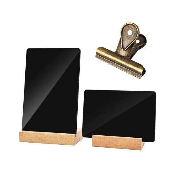 DIY手描き&amp;マルチ用途の卓上ミニ 黒板 毎日自由に手描きのオリジナルデザイン、好きなようにすることができます。毎日違ったスタイルです。上にメッセージやメニューを書いてもいいです。看板やウェルカムボードとして、店頭での集客や宣伝に力...