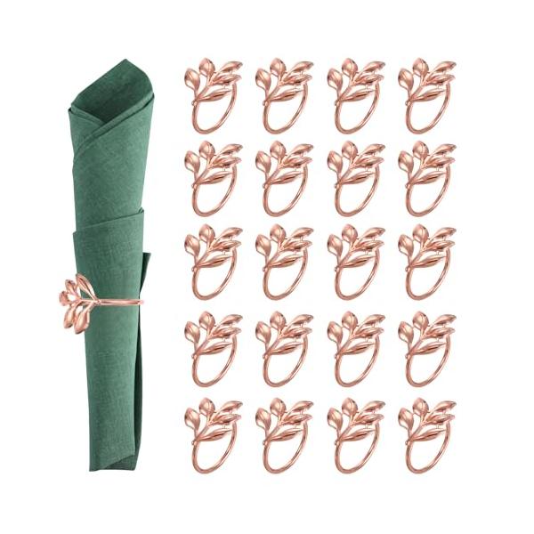 カラー：ローズ金色；素材：合金メタル；サイズ：35 x 42mm / 1.38 x 1.65" 長さ x 幅 ；直径：40mm / 1.57"；梱包リスト：24個のナプ キンリングボウ利点：良質のベルベット合金メタル素材から作られたこれらの...