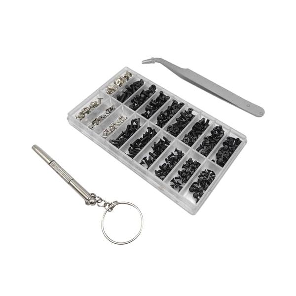 商品内容 ノートパソコン用ネジM 2 M 2.5 M 3とHDD M.2 SSD固定用平積み収納ケース交換用ノートパソコンネジ付き、ドライバーとピンセットを装着。 高品質材料 本製品は高品質炭素鋼を採用し、耐久性と安定性が高い。耐酸化性に優...