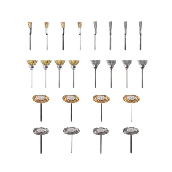 ワイヤーブラシ T型、ボウル型、ペン型を組み合わせるワイヤーブラシセットです。鉄、銅、真鍮、木材などの表面研磨に適しています。 高品質の素材 真鍮とステンレス鋼製のワイヤーブラシは耐久性があり、長時間使うことができます。 サイズ T型3*φ...