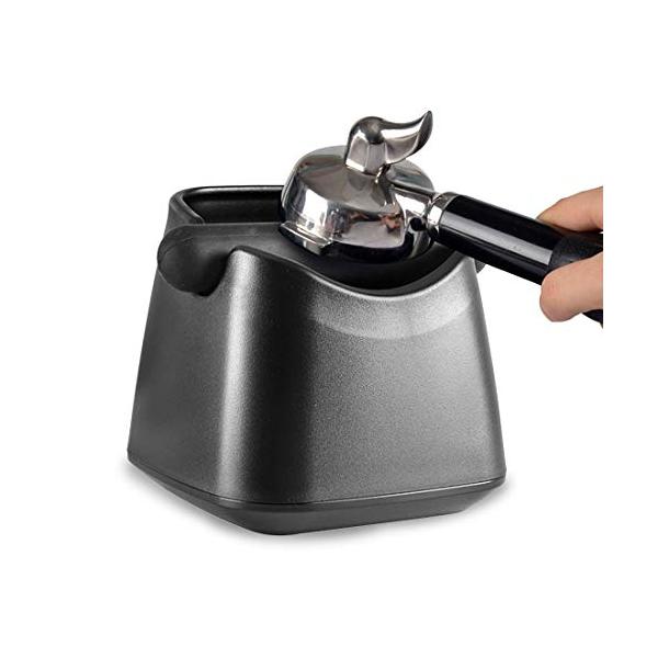 高品質のコーヒーノックボックス：ABSプラスチック素材でできており、耐久性があり頑丈で、内部からの細菌の増殖を防ぎます。底部の滑り止め設計、スラグをノックするときにより安定。パーフェクトサイズのコーヒーグラインダーノックボックス：このノック...