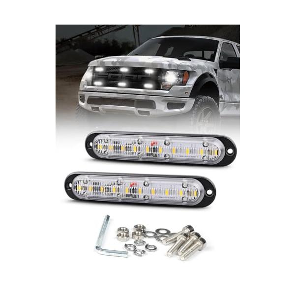 * 商品詳細 ：サイズ：14.5CM* 3CM * 2CM，本体素材：アルミニウム，発光色：ホワイト，LEDパワー：10W， 電源：12V＆24V兼用，全光束：1000LM/pcs，配線：* 赤 　− 黒 ，LED数量：1W*1010連LE...