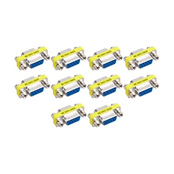 サイズ：1個 コネクタ形状 :D-sub9pinメスインチナット(4-40)-D-sub9pinメスインチナット(4-40) 結線 :ストレート全結線 ネジ :4-40インチナット/ナットRS-232Cシリアルケーブル同士をつなぎ合わせ、延...