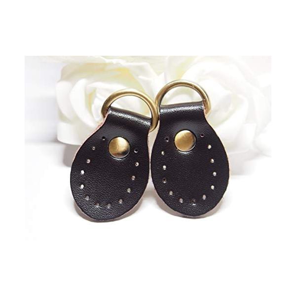 and.A 1セット 本革 アタッチメント Dカン付き 50x30* ハンドメイド バッグ用 ジョイントパーツ (ダークブラウン)ホビー/手芸・画材/裁縫材料/手芸用カン