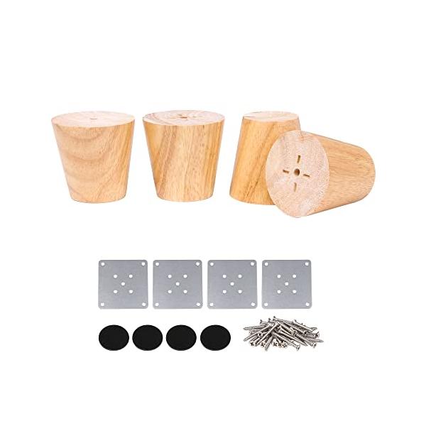 1本の木製家具の交換用脚は100kgを支えることができ、これら4本の家具の脚は400kgを支えることができます。この家具の脚は頑丈で信頼性の高いベアリングです。この家具の脚はソファ、椅子などに適しています。ホーム&amp;キッチン