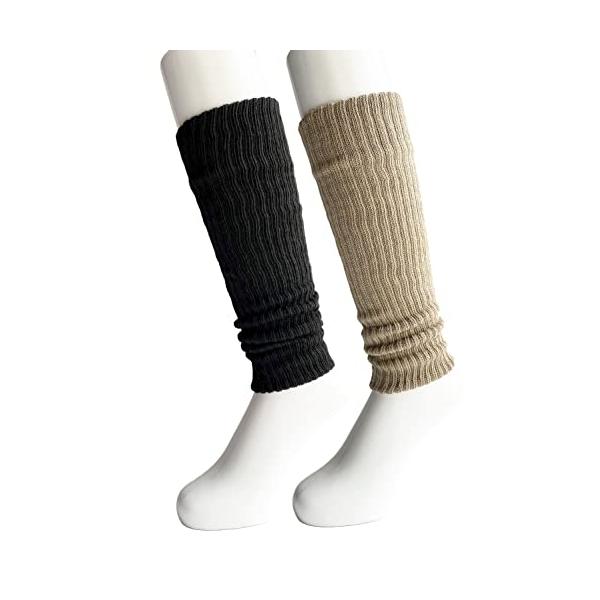 男女兼用フリーサイズ　2足セット、ロング丈、長さ約35cm。色はお任せください。  素材 表地：ポリエステル・その他、裏地：綿・絹・ポリエステル・その他。2重編で表と裏に空気層ができ優しく保温して暖かいです。 ゆったりリブ編み、優しい肌触り...