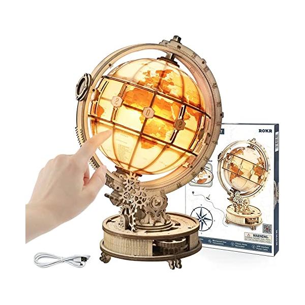 面白い地球儀 「地球」を回して世界を認識すること、デザイン性溢れる外観を鑑賞すること、謎を解くこと、子供らか大人まで楽しめます。 間接照明にもピッタリ LED照明付きタイプなので、付属のUSBコードを利用して、ベッドサイドランプや玄関ライト...