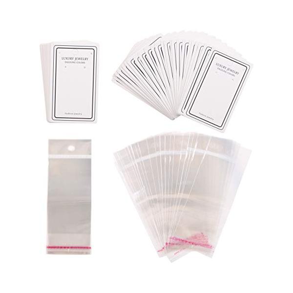 1. 大容量 台紙と包装用のＯＰＰ袋25枚セットです。2.サイズ：台紙：長さ約50mm、幅83mm3.このイヤリングとネックレスのディスプレイカードは紙製で、環境に優しく、表面は平らで、持ち運びやディスプレイが簡単です。4.大人気の手芸用品...