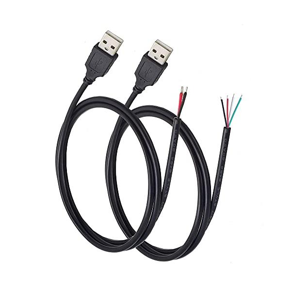 パッケージには、1M/3.3フィートのUSB Aピグテールケーブル2本、2コア1個、4コアオスプラグ1個が含まれており、より多くのアプリケーションに対応します。ワイヤーゲージ:22AWG、2芯オープンエンド裸線、28AWG、4芯オープンエン...