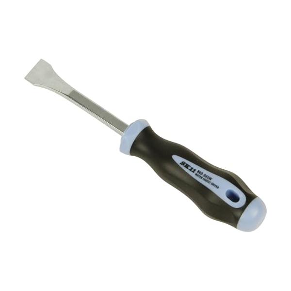 仕様:先端ストレート形状先端幅:18mm、先端厚み:1.6mm全長:195mm軸長:85mmグリップ:ラストマー樹脂DIY・工具・ガーデン:作業工具