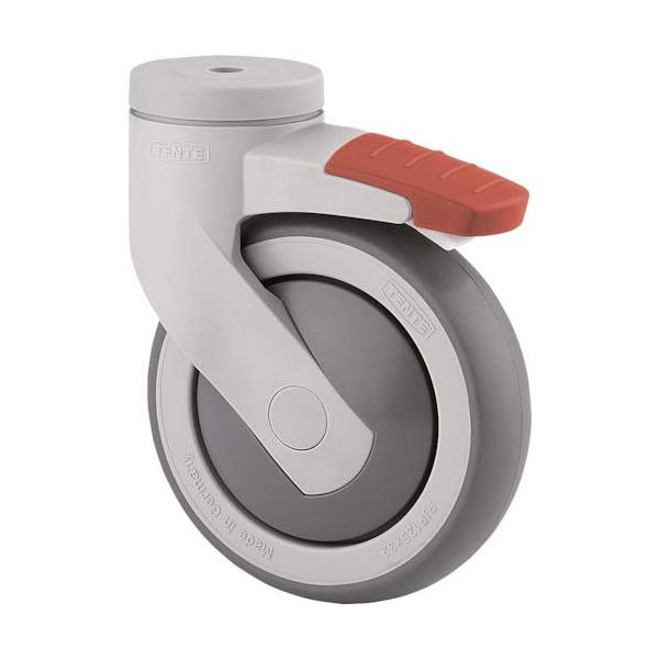 許容荷重(daN):98.0許容荷重(kgf):100車輪径D(mm):100車輪幅(mm):32取付高H(mm):137ねじT:M12自在式(トータルロック付)ダブルボールベアリング入*ボルト穴式(M12)*本体:樹脂製*車輪:エラストマ...