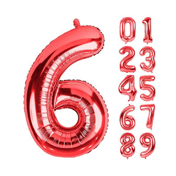 ナンバー6：約90cmのBigな数字バルーンです 写真映えするので、大事な日の記念にピッタリです。0*9のお好きな数字をお選びください特大サイズ：インパクトが大きい90cmです。どんな場所でも映える数字バルーンはお誕生日や年齢をより特別なも...