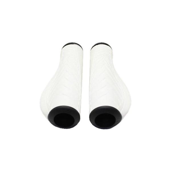 少し短めのエアログリップです。長さ : 126mmカラー : ホワイトスポーツ&amp;アウトドア:自転車:自転車パーツ:グリップ・バーテープ