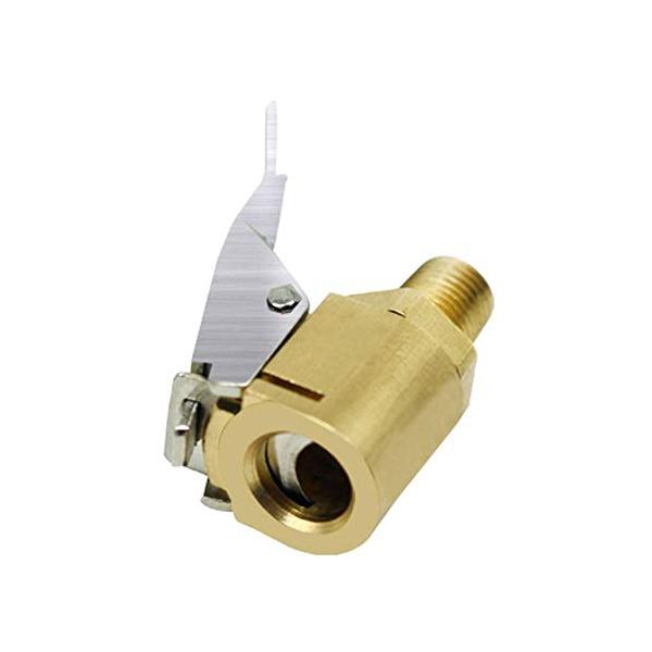 素材：ヘビーデューティブラス構造、シルバークリップ。ブラス、丈夫で、安心して使用でき、高い価格性能比を実現します。タイヤバルブがかみ合っていなくても、空気の流れはチャックを自由に通過することができます。クリップを押し下げ、しっかりと固定され...