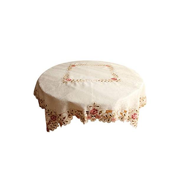 テーブルクロス‐正方形 北欧風‐刺繍レース サイドテーブル‐丸テーブル‐マルチカバー センター重ね‐敷物 SweetBaku (110*110)ホーム&amp;キッチン/キッチン用品/エプロン・キッチンファブリック/テーブルクロス