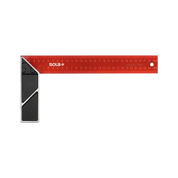 SOLA 完全スコヤ 直角定規 (400 mm) 赤い測定具 オーストリア製SOLA文房具・オフィス用品/事務用品/定規・巻尺・コンパス/定規