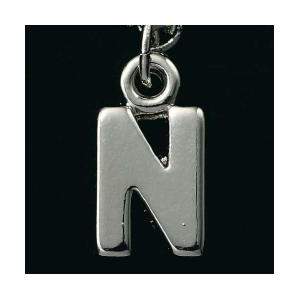 ギャルソン、DADのイニシャルチャームクリスタルベア用カラー : シルバー全15文字:Nクリスタルベアの首からぶら下げるオシャレなネックレスタイプのイニシャルチャームです。車＆バイク:カーアクセサリ:キーケース・キーホルダー