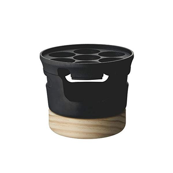 サイズ(約):幅14*高さ12cm素材:たこ焼きプレート(鋳鉄)、専用丸型コンロ(スチール)、土台(天然木)、固形燃料置き・火消し蓋(ステンレス鋼)ホーム＆キッチン:家電:キッチン家電:ホットプレート・グリル鍋:たこ焼き器