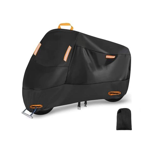 バイクカバー オートバイの厚いンカバー 原付カバー バイク車体カバー 雨や日焼けを防ぐバイクカバー 300Dオックス生地の厚みのある素材 カットカーカバー 耐熱 防 撥 紫外線防止 盗難防止 防風 防埃 防雨 防雪 防止色褪 200-295...