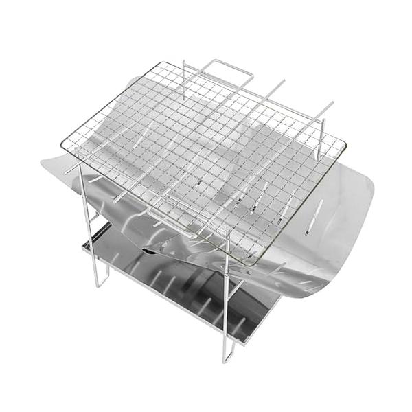 高品質のステンレス鋼仕様 7JIの焚火台は、高品質のステンレス鋼を採用しており、耐久性と耐食性に優れています。軽量で丈夫な仕様で、アウトドアでの使用に最適です。 コンパクトな折り畳み設計 ソログリルは使用時サイズ39cm*22cm*25cm...