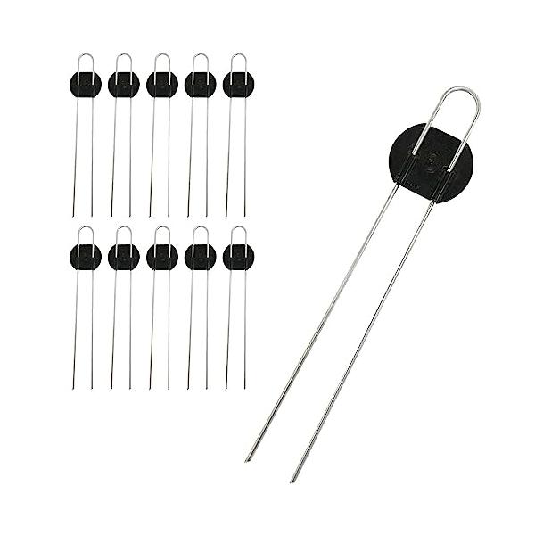 ピンと押さえ板が組み立て不要で、作業性アップ 作業時間の短縮にも ピンの先端は剣先になっているので、土に差し込みやすいです。 ・ピンと押さえ板が取り付けられている状態なので、作業効率が大幅にアップ。 作業時間の短縮にも  ・ピンの先端は剣先...