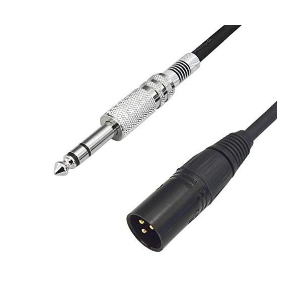 6.3mm TRS フォーン 標準 プラグ オス - XLR キャノン オス 変換ケーブル 3m6.3ｍｍTRS フォーン端子とXLR キャノン 端子を接続します。片側：6.3mm TRS フォーン 標準 プラグ オス片側：XLR キャノン...