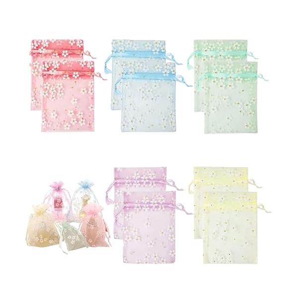 製品詳細 オーガンジー 巾着袋は、ピンク、ブルー、グリーン、パープル、イエローの5色それぞれ2枚ずつ、合計10枚セットでご用意しています。様々なシーンや個別のニーズに対応します。10cm*14cmと13cm*18cmの2種類のサイズ展開があ...