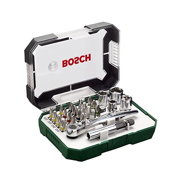 BOSCH (ボッシュ) 2607017322 ラチェット スクリュードライバービット セット 26ピースDIY・工具・ガーデン/作業工具/駆動工具/レンチ/ラチェットレンチ