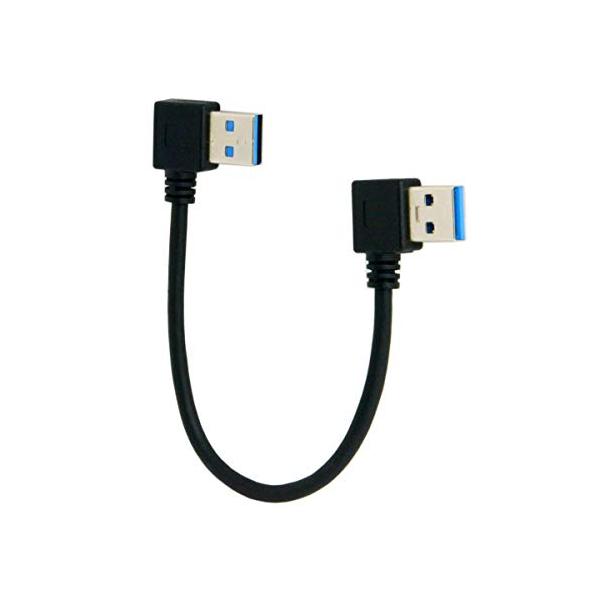 USB 3.0タイプAオス 90度左角度から直角延長ケーブル ストレート接続コネクター1: USB 3.0 Type A オス 90度左角度。コネクター2:USB 3.0 TypeAオス 90度左角度。ストレートワイヤ接続長さ:20cmパソ...