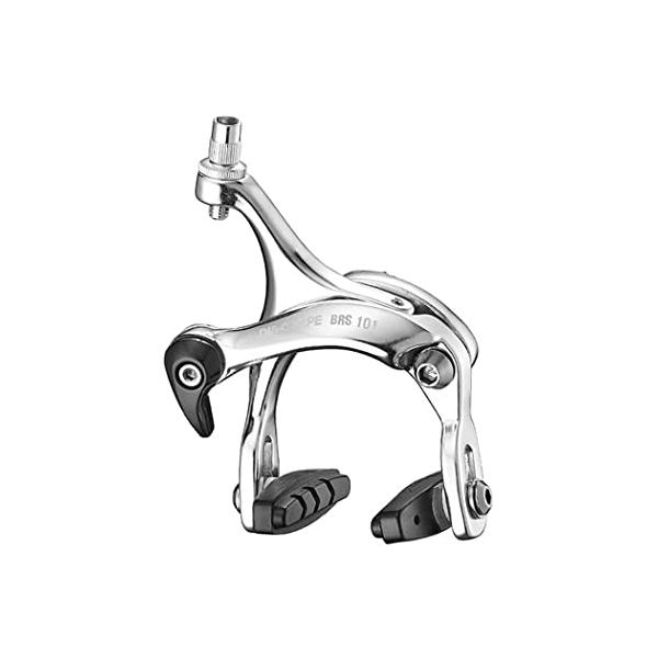 "ダイアコンペのデュアルピボットキャリパーブレーキ「BRS 101」。28C以上の太いタイヤや、フェンダー付ロードバイクなどに最適なロングリーチ仕様。フロント/リア用、ナット式/枕頭ナット式をそれぞれラインナップ。 アルミ合金 鍛造 リーチ...