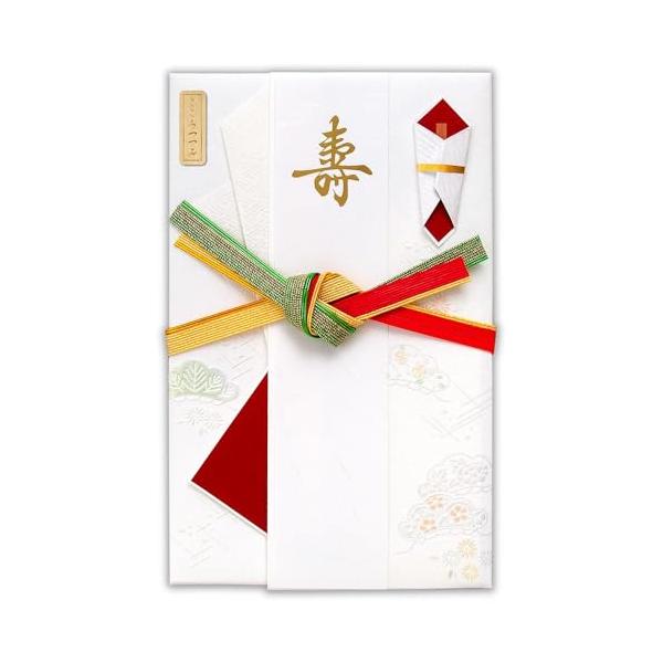 縦206*横130mm パールシルク印刷、エンボス加工 多当型中袋入 短冊3種類入 寿・御結婚御祝・無地 説明書入パールシルクが上品に輝く金封です。10本の水引はシンプルの中にも重厚感があり、格好良い雰囲気に仕上げました。さりげないパールシ...