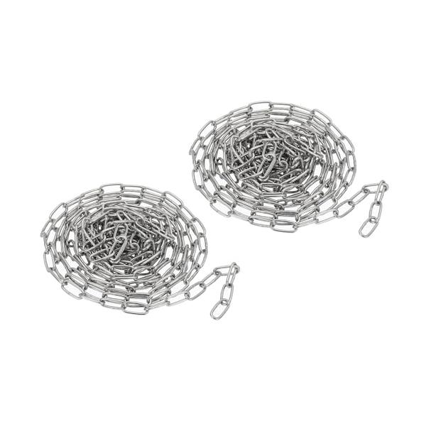 素材：304ステンレススチール；チェーンリンク長さ：1メートル / 3.28フィート；チェーンの厚さ：1.5MM / 0.06"；外径サイズ：15x7.1MM / 0.59x0.28" 長さ*幅 ；梱包リスト：ハンギングチェーン2本利点：1...