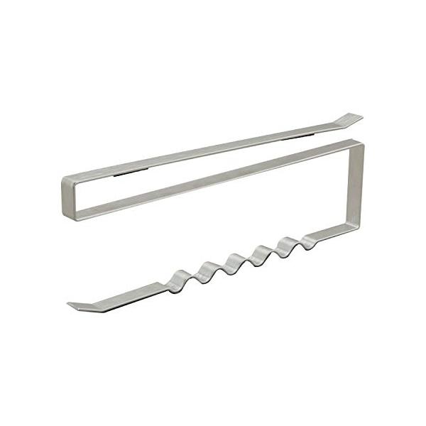 デッドスペースを有効活用できるステンレス製の吊り下げタオルかけ台拭きやキッチンペーパーを棚下のデットスペースにひっかけておけます濡れたふきんなどをかけてもサビにくいステンレス製乾きやすくズレ落ちにくいウェーブ型。インテリアの邪魔をしないシン...