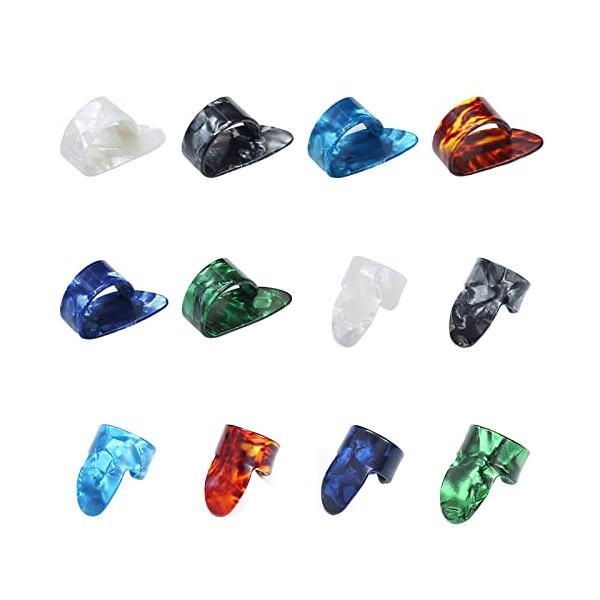 セット内容 フィンガーピック12個 親指ピック6個、人差し指ピック6個 。 上質な素材 耐久性に優れた高品質な素材を採用し、型崩れしにくく使いやすい、長く使用できます。 優れたデザイン 標準的なサイズを持ち、非常に実用的で、ほとんどの右手の...