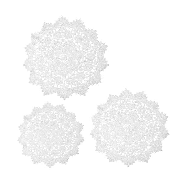 内容 レースのドイリーマット*3枚セット 直径20cm*1、直径30cm*1、直径40cm*1 。家庭や店を飾れ、よりいい雰囲気を作られます。 繊細なレース 親密な縫い合わせプロセス、きれいなディテール、脱落しにくく、耐久性があります。ユニ...