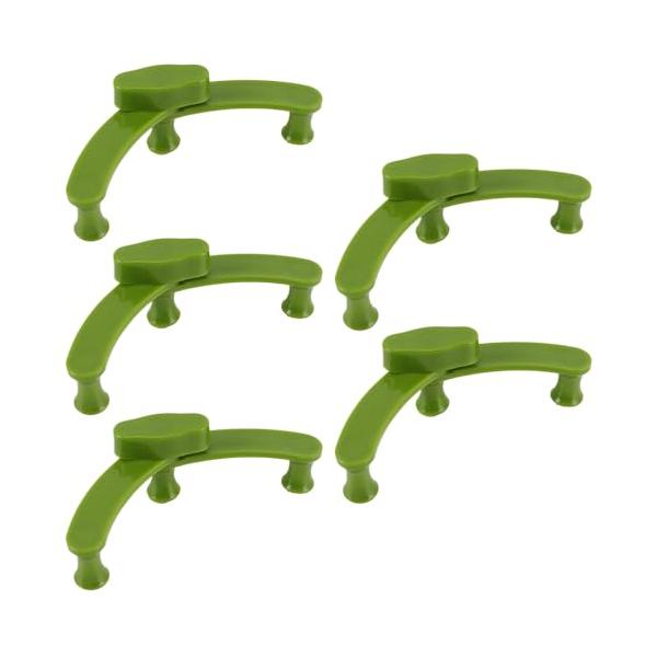 果樹用引っ張り成形装置 サイズ：125x15mm、プラスチック製、カラー：グリーン、5個セット。盆栽クリップは植物の成長方向を360*調整できます。 低圧栽培に変更でき、収量を向上させます。植物の枝ベンダー: 植物の向きを変えることができ、...