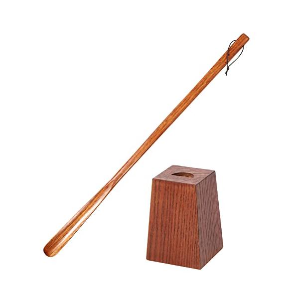 長さ 75cm　長い靴べらなので、腰をかがめずに靴が履けます。  材質 靴べら:シリブカガシ　スタンド:ヤチダモ  表面 ウレタンコーティング仕上げ  付属品 靴べらスタンド・kicoriyaクリーニングクロスファッション:ケア用品・工具・...