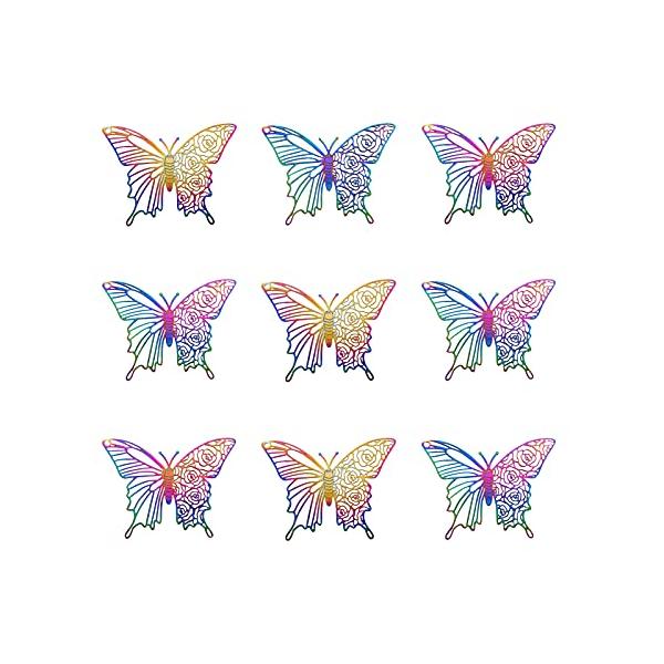 仕様 ：*サイズ：約長さ31mm、幅40mm、厚さ0.3mm、穴：1.4mm。*カラー：マルチカラー。*数量：50個入り。 素材 ：201ステンレスの素材を採用しており、優れた耐久性があって、表面はカラフルメッキで処理され、色が豊富で、色褪...