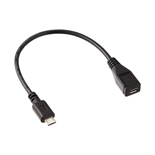 コネクタ形状:USB micro B (メス) - micro B (オス)ケーブル長:20cmパソコン・周辺機器:PCアクセサリ・サプライ:ケーブル・アクセサリ:ケーブル:USBケーブル
