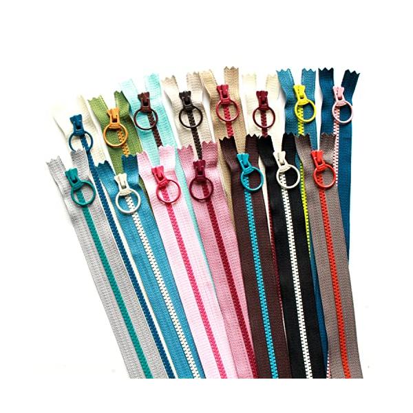 *サイズ/25cm*15色各1本ホビー:手芸・画材:裁縫材料:ファスナー