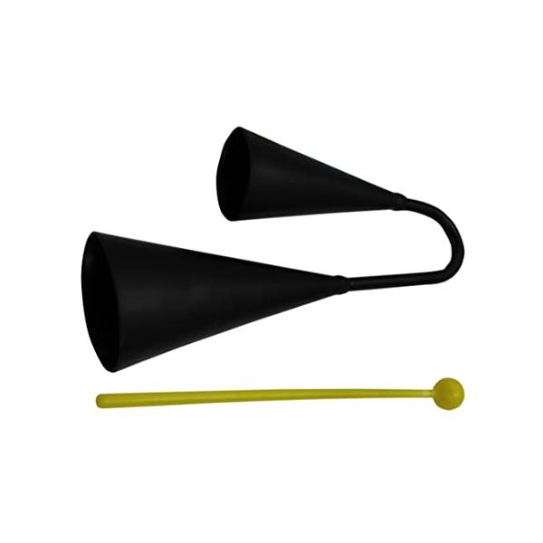 音色の違う２つのカウベルをつなぎ合わせた楽器 サンバのリズム には欠かせないアイテムです 使い方 両方のベルの細くなっている方を持ち、付属になっているマレットでベルを叩くことで音が鳴ります*大きい方が低音、小さい方が高音となっていて、甲高く...