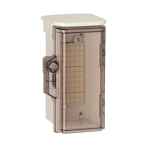 プラボックス(OP)の透明扉タイプです。扉が透明ですので、内部機器の監視に適しています。屋根付のため屋外で使用可能です。シンプルなデザイン、色彩でさまざまな取付場所に適しています。ポール取付用の取付バンド穴が付いています。底面と背面に配線穴...