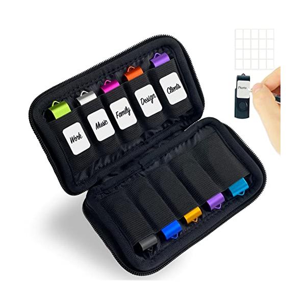 いつも「メモリースティックをどこに置いたか」を迷っているなら、このフラッシュドライブホルダーがあれば、USBスティックをすべて入れることができます。 このUSBバッグは、デスクトップを清潔に保ち、より効率的に作業するのに役立ちます。USBド...