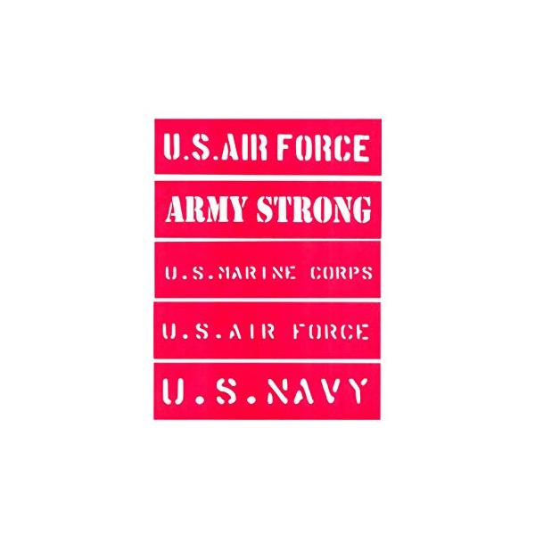 ステンシルシート5x20cm5枚セットホビー:手芸・画材:描画・絵画:デザイン・製図:テンプレート